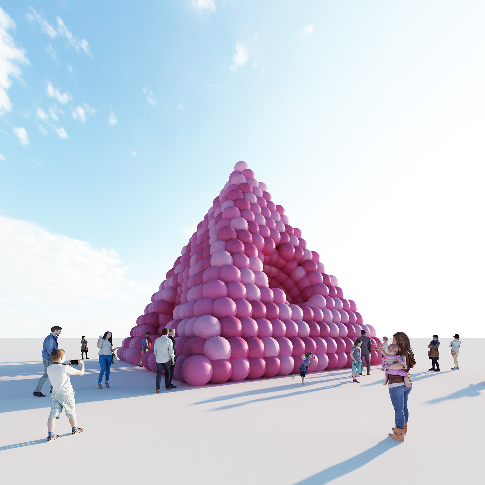 Installation Pyramid Sphere and Pyramid Tube by Cyril Lancelin (town ...