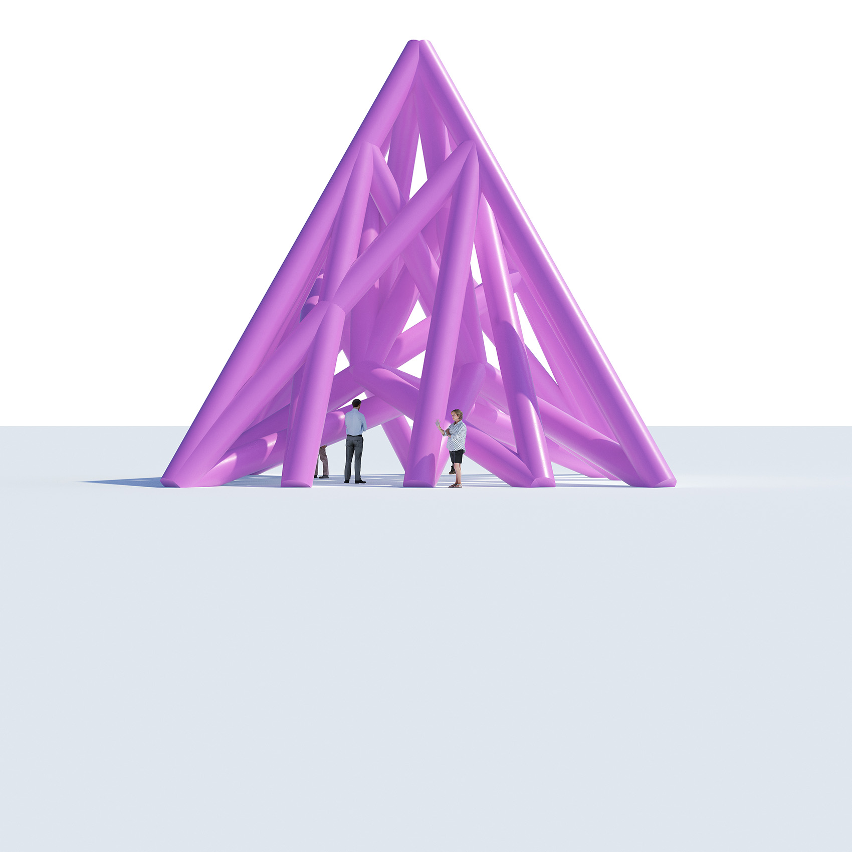 Installation Pyramid Sphere and Pyramid Tube by Cyril Lancelin (town ...