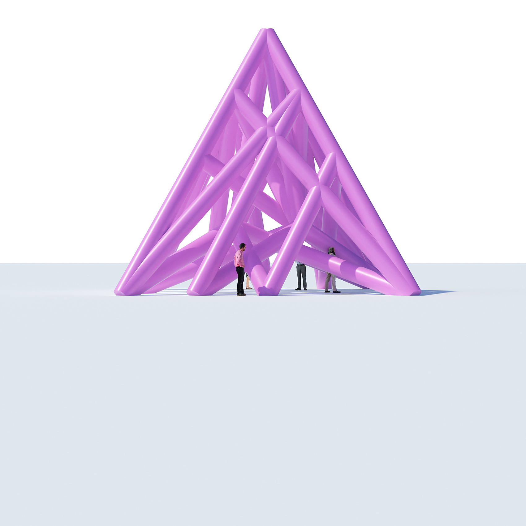 Installation Pyramid Sphere and Pyramid Tube by Cyril Lancelin (town ...