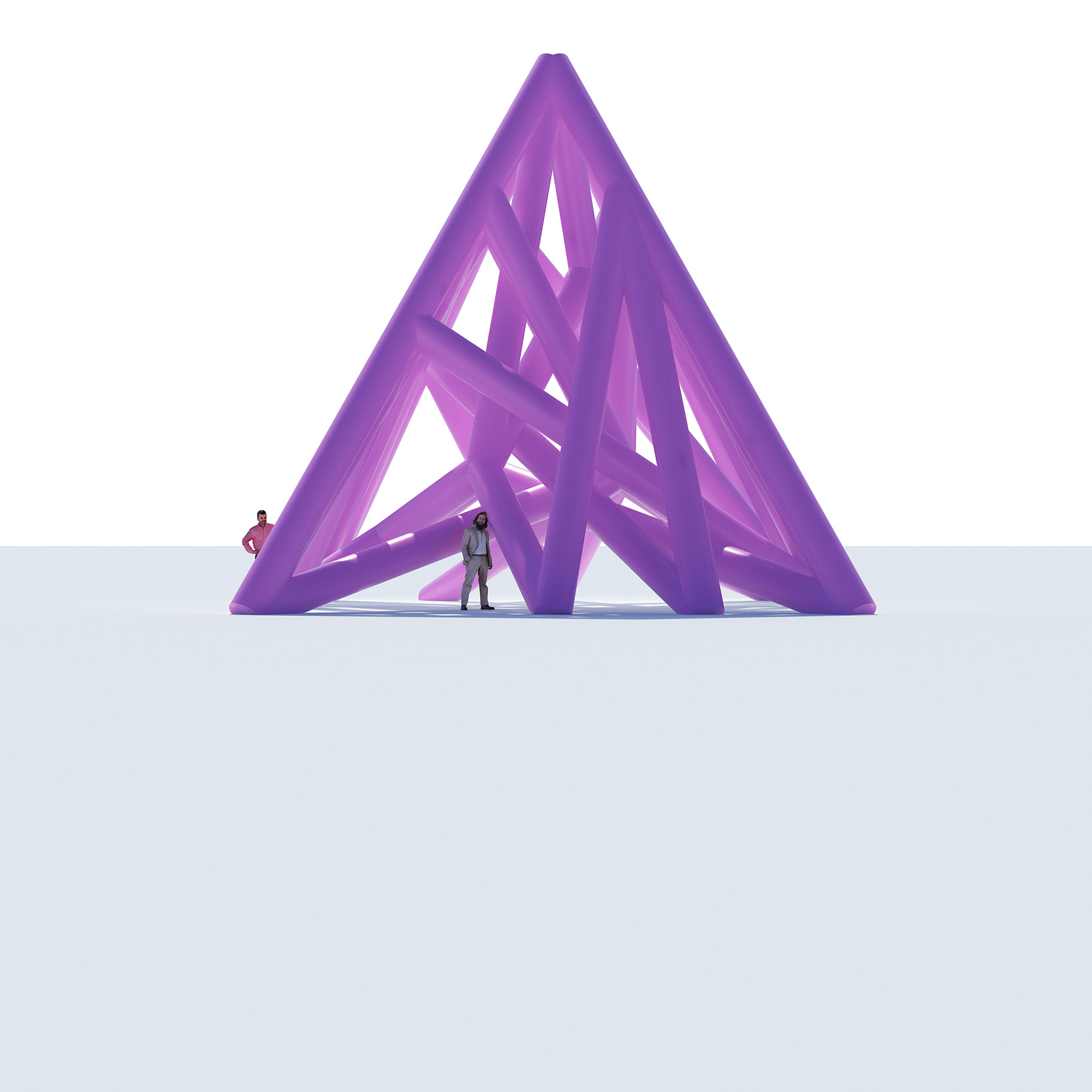 Installation Pyramid Sphere and Pyramid Tube by Cyril Lancelin (town ...