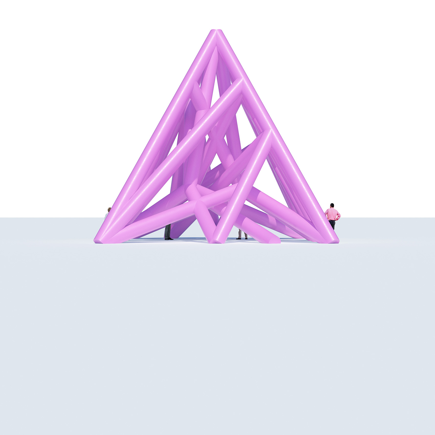 Installation Pyramid Sphere and Pyramid Tube by Cyril Lancelin (town ...