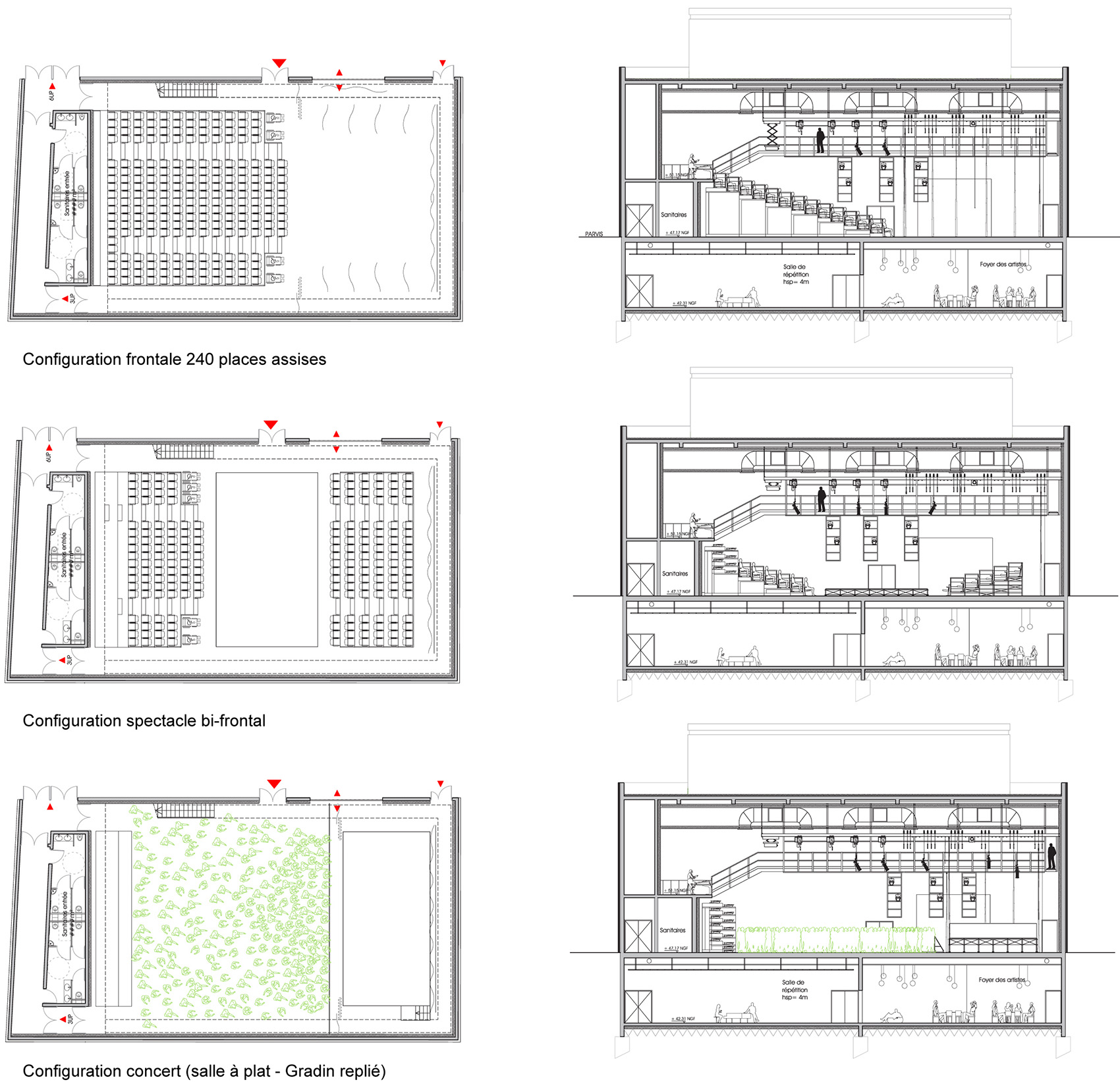 Restruction & Rehabilitation Of Theater Jacques Carat by Ateliers O-S ...