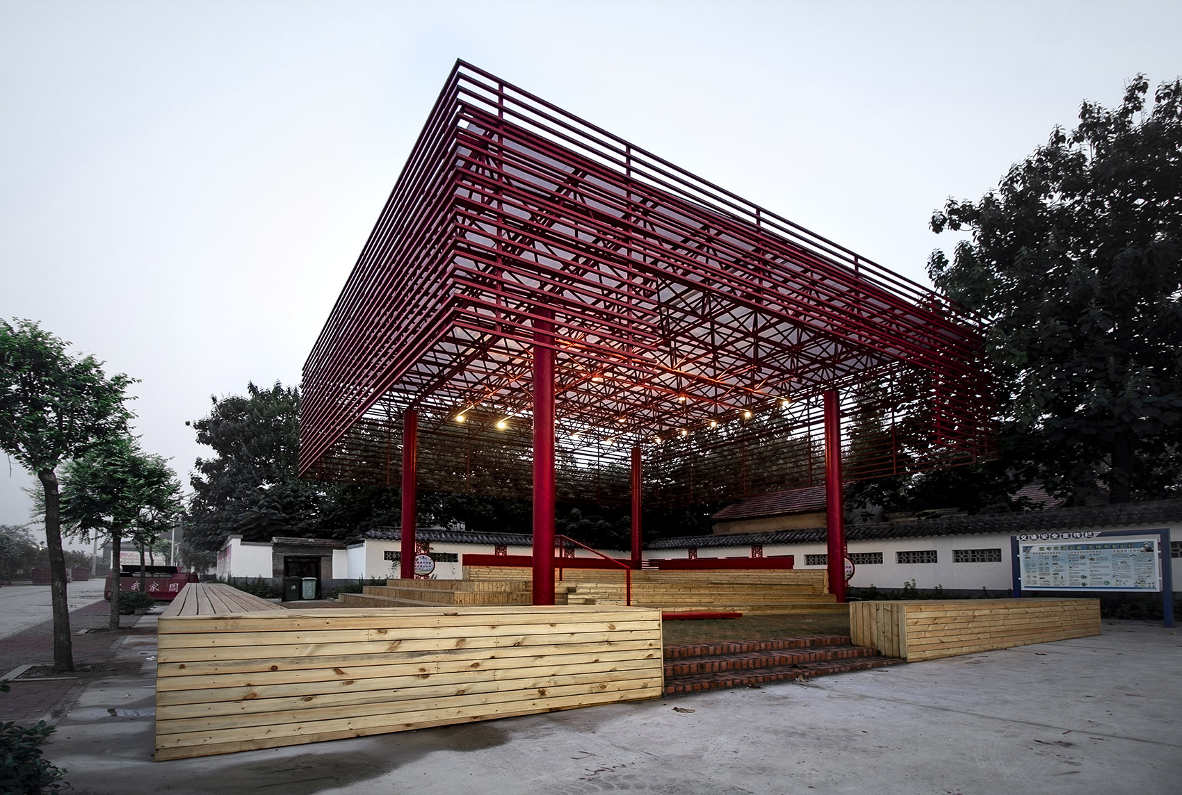 Design of a drama stage for the Beihedong Village in Zibo City ...