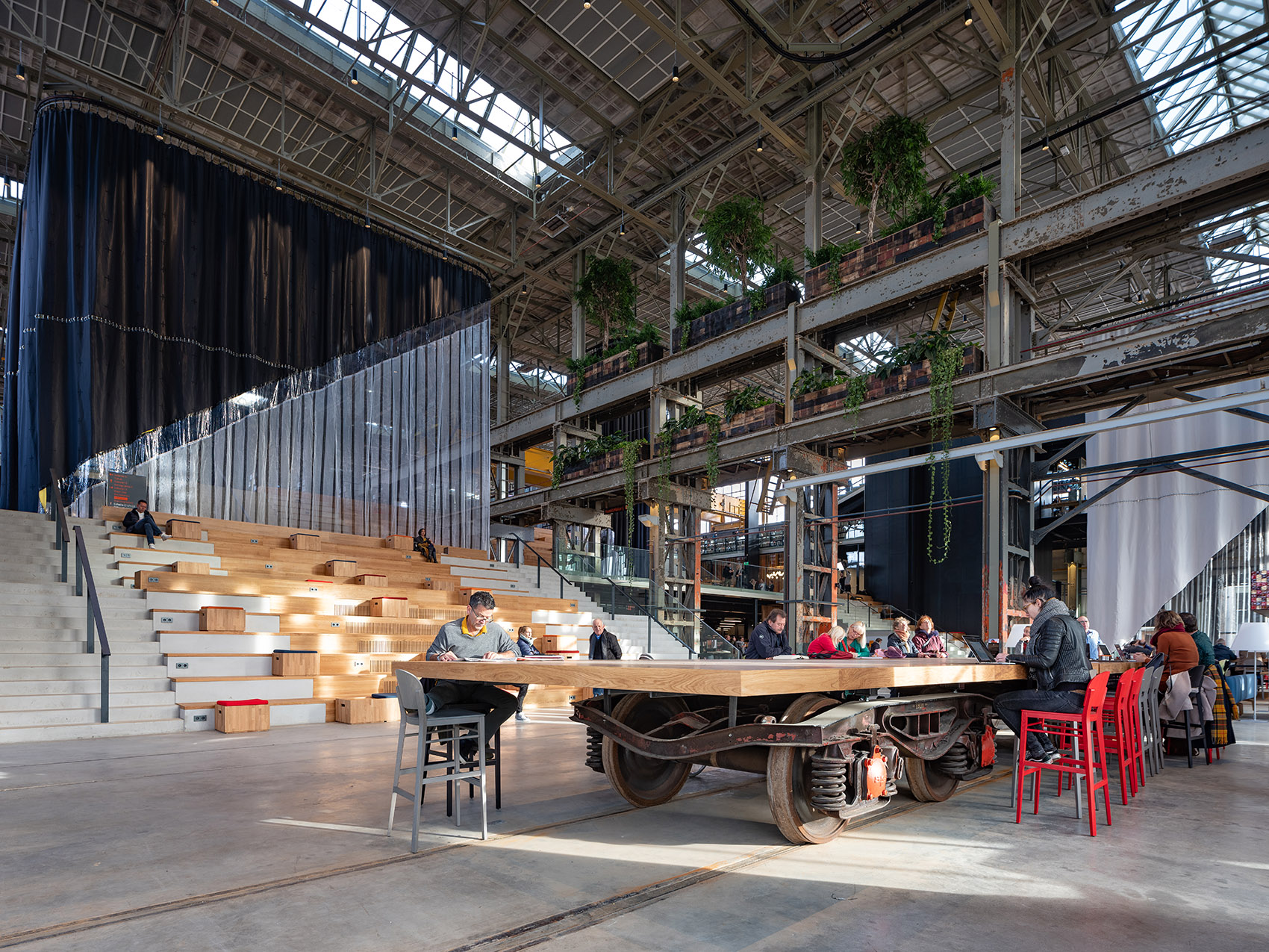 LocHal Library, interior design by Mecanoo - 谷德设计网