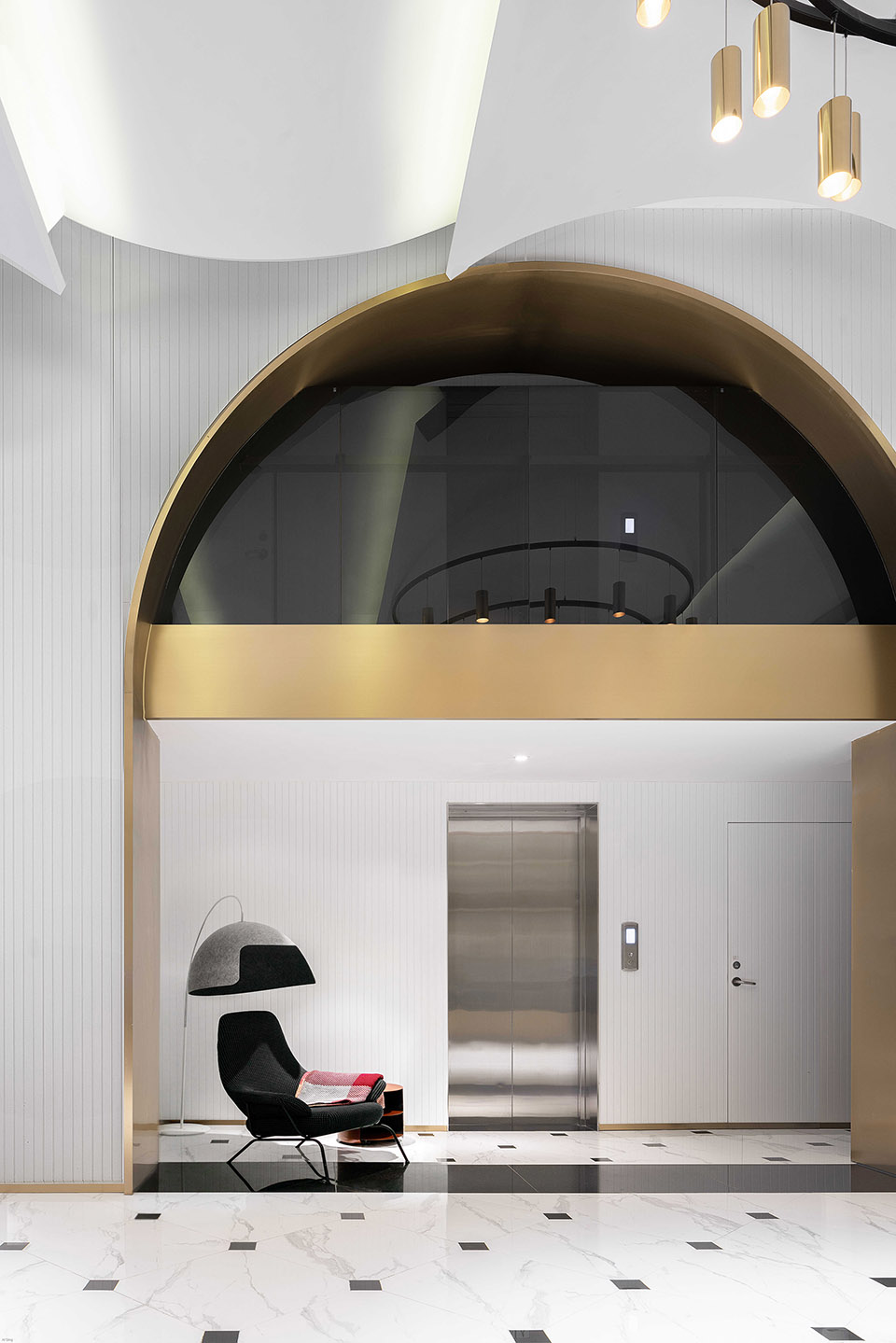 Lobby and Public Space Renovation of the Amber Building, China by KWSD ...