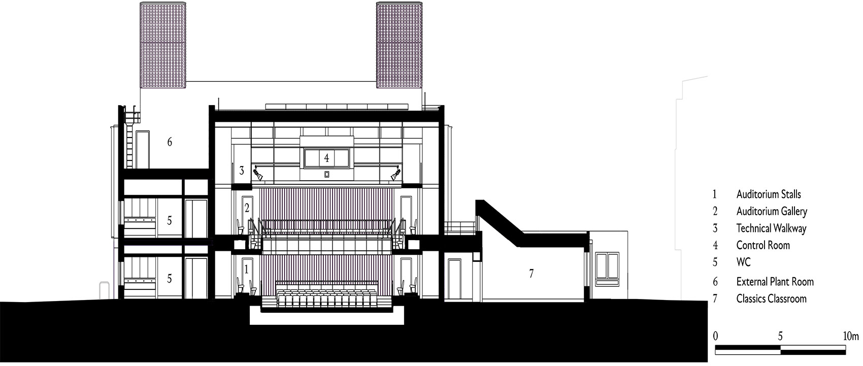 Peter Hall Performing Arts Centre at The Perse School by Haworth ...