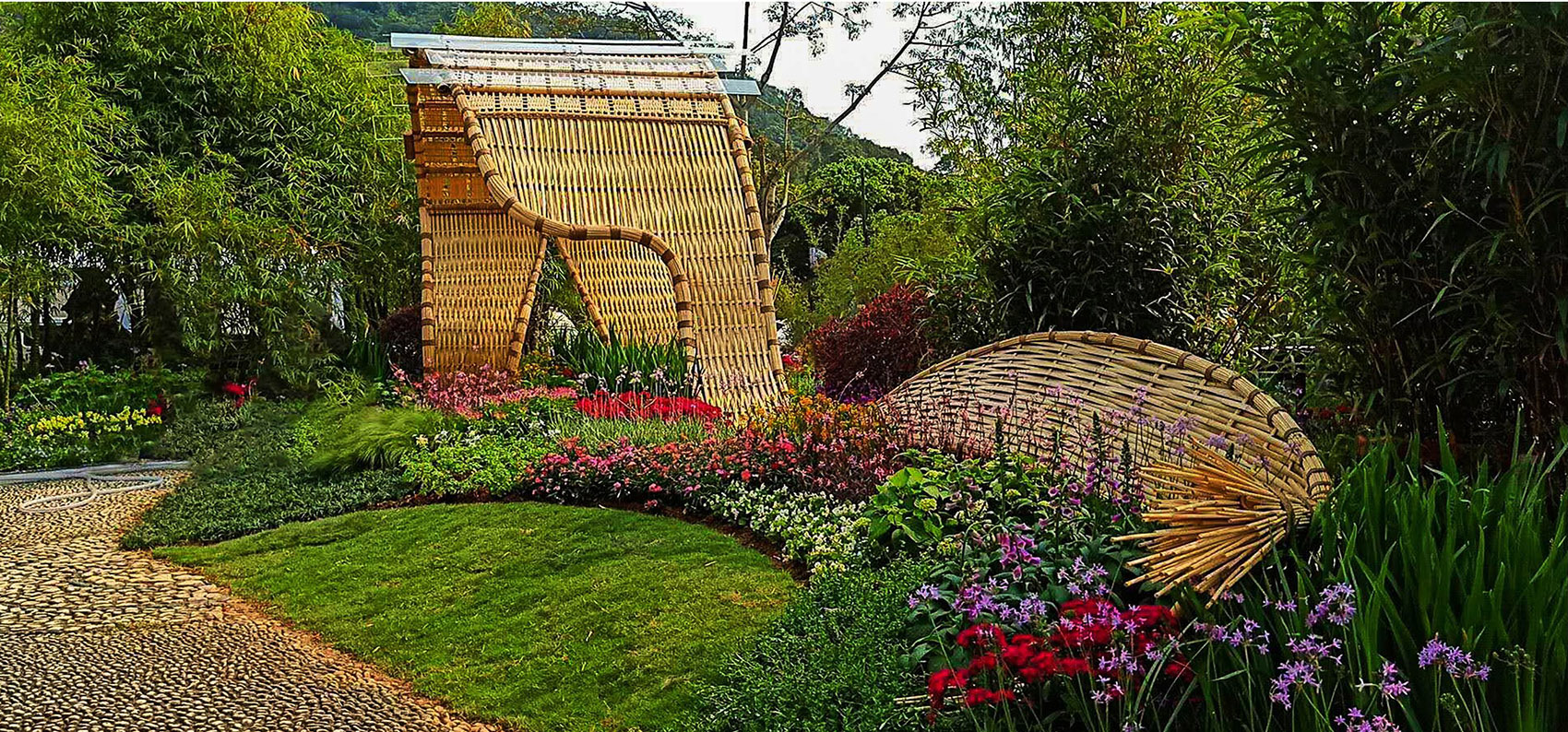 ”Tide”- Bamboo installation, China by BERYL - 谷德设计网