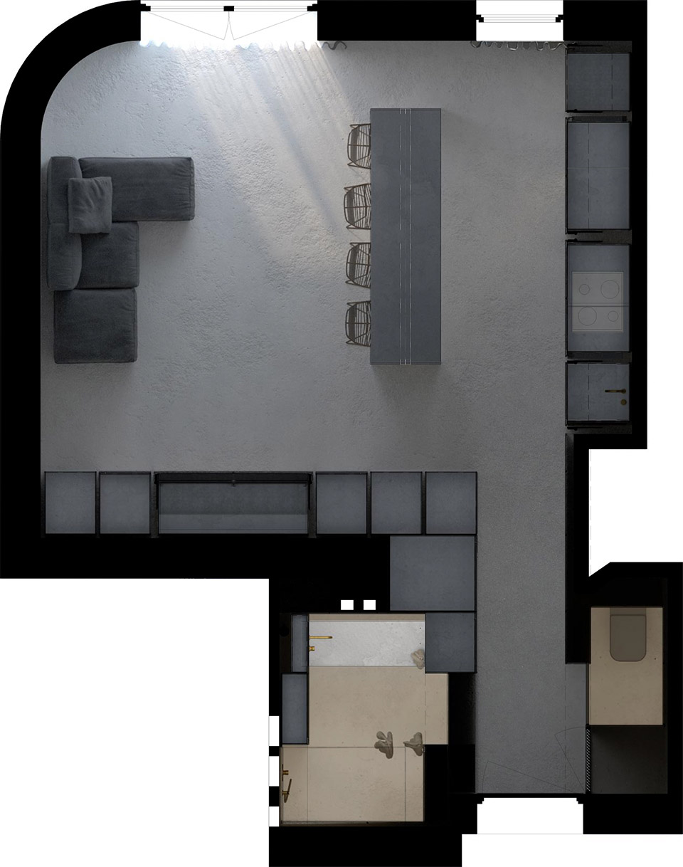 Zero-room Apartment by MÁS - 谷德设计网