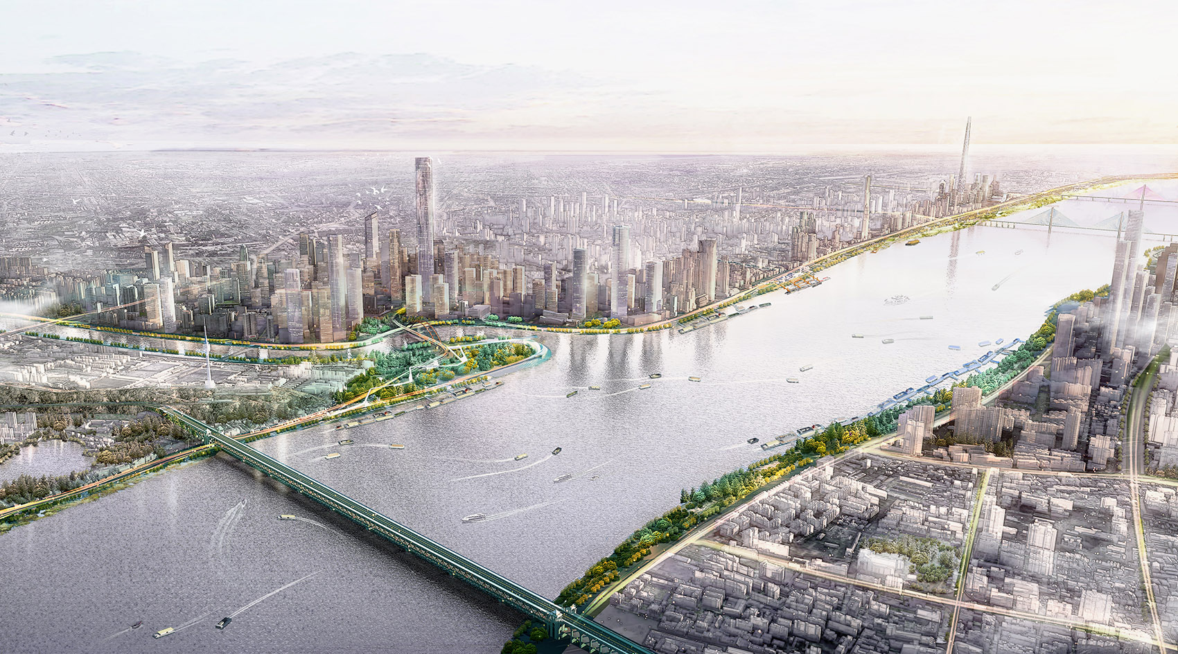 Wuhan Yangtze Riverfront Park in China by Sasaki - 谷德设计网