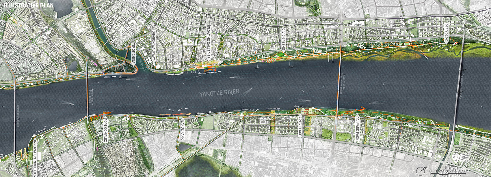 Wuhan Yangtze Riverfront Park in China by Sasaki - 谷德设计网