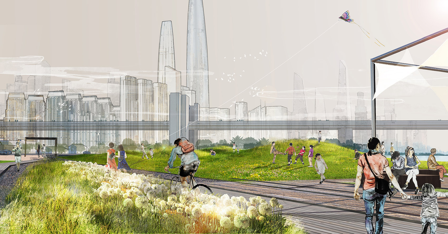 Wuhan Yangtze Riverfront Park in China by Sasaki - 谷德设计网