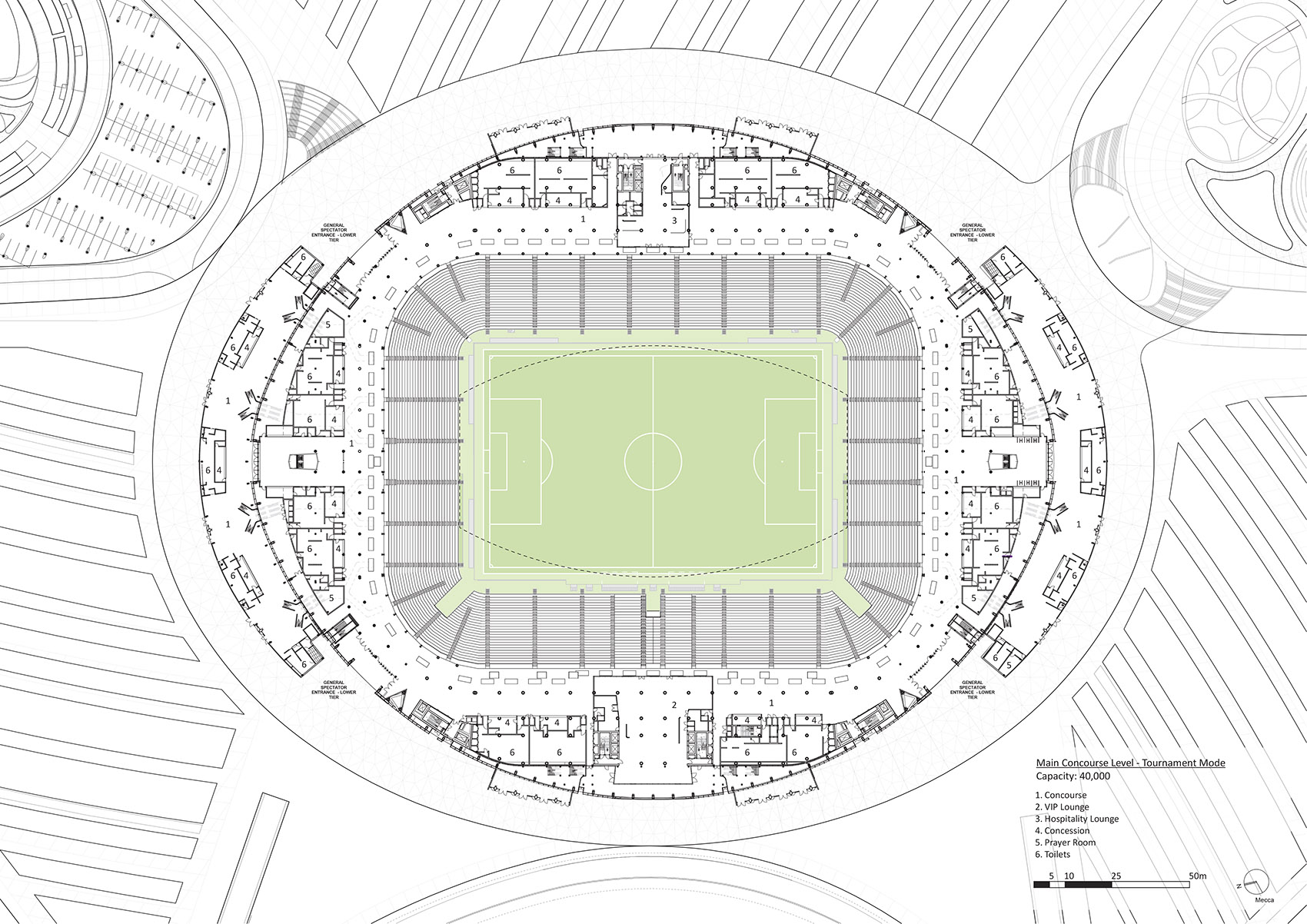 Al Janoub Stadium In Al Wakrah by Zaha Hadid Architects - 谷德设计网