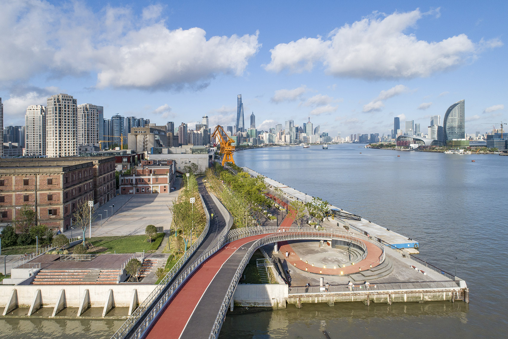 Yangjing Canal Pedestrian Bridge, China by Atelier Liu Yuyang ...
