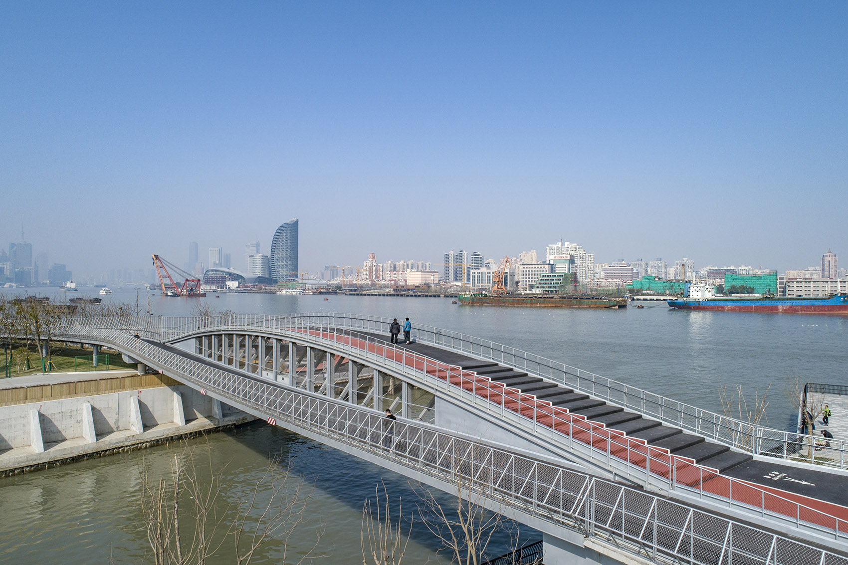 Yangjing Canal Pedestrian Bridge, China by Atelier Liu Yuyang ...