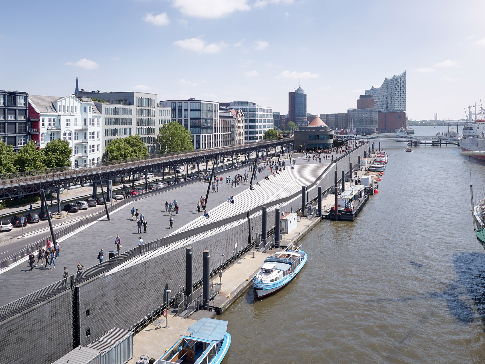 Hamburg River Promenade by Zaha Hadid Architects - 谷德设计网