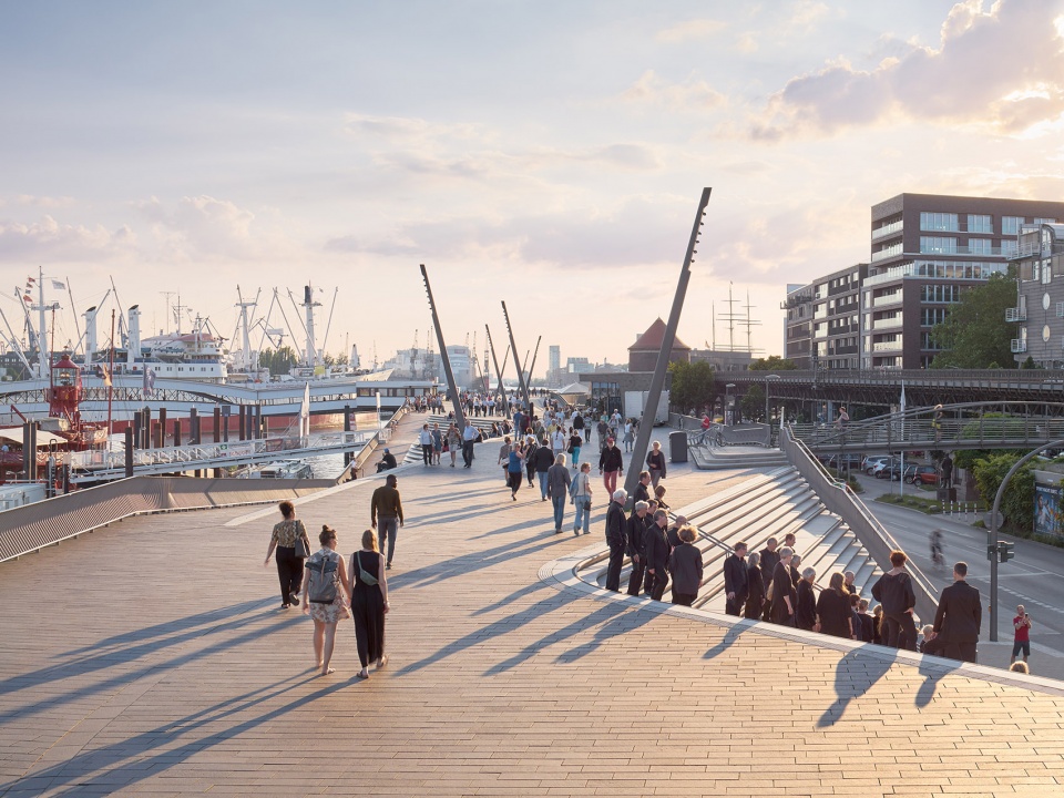Hamburg River Promenade by Zaha Hadid Architects - 谷德设计网