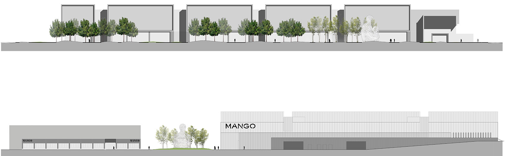 Landscape Project for HANGAR & THE LINE DESIGN CENTER by AELAND - 谷德设计网