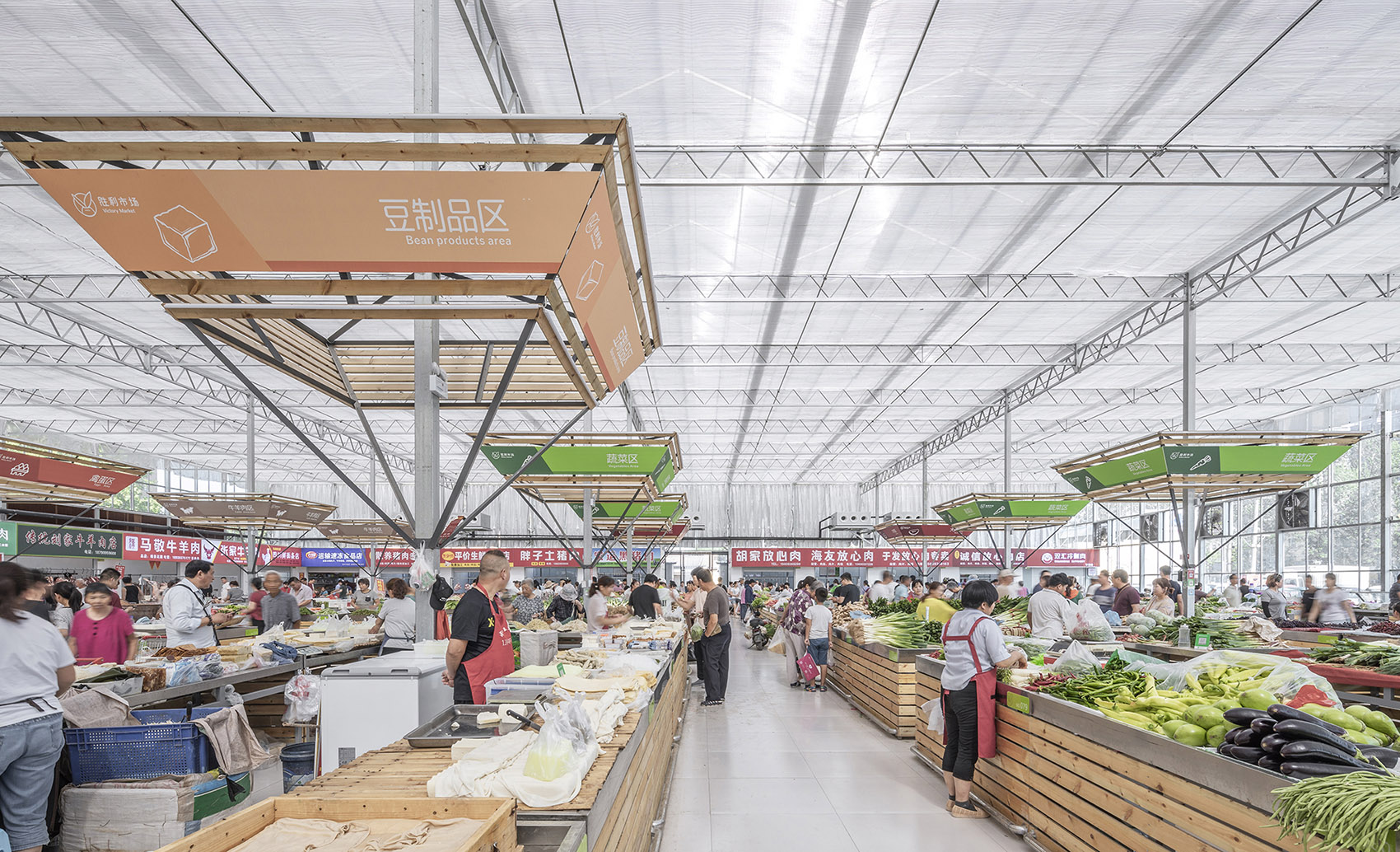 Temporary Site of Shengli Market, China by LUO studio - 谷德设计网