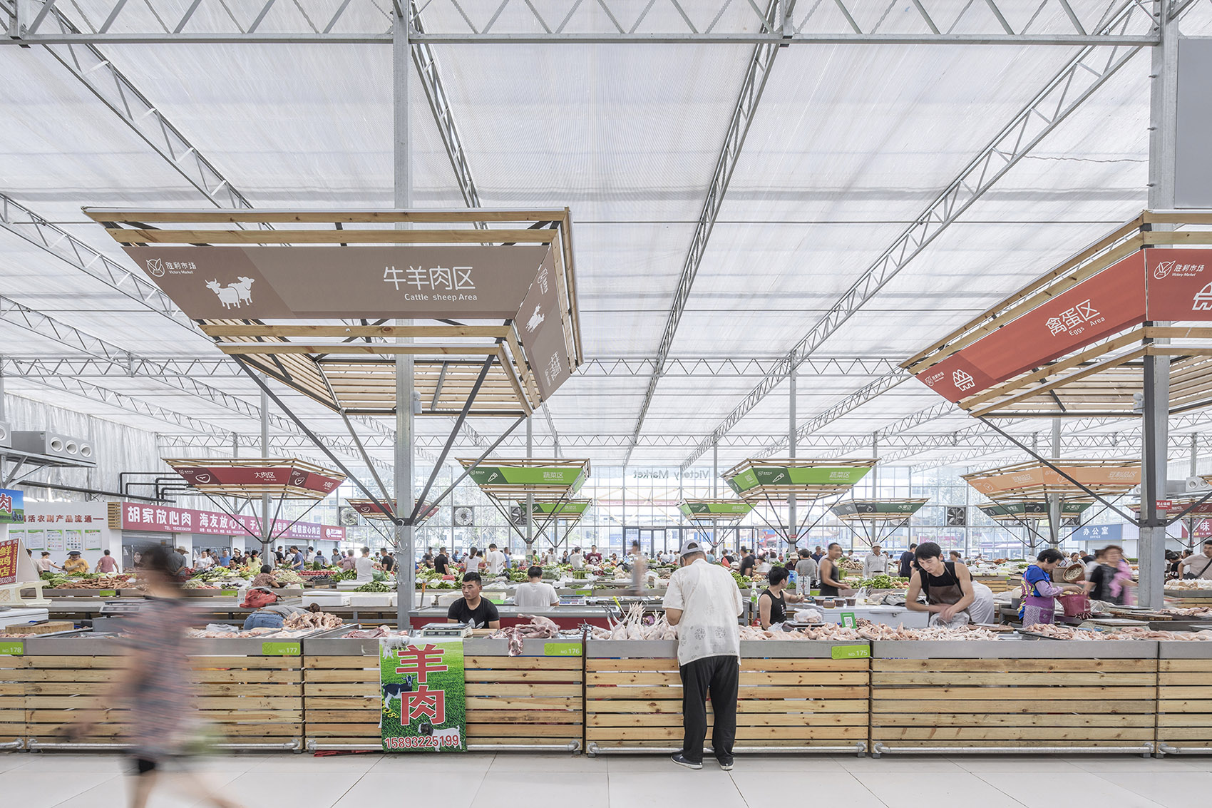Temporary Site of Shengli Market, China by LUO studio - 谷德设计网