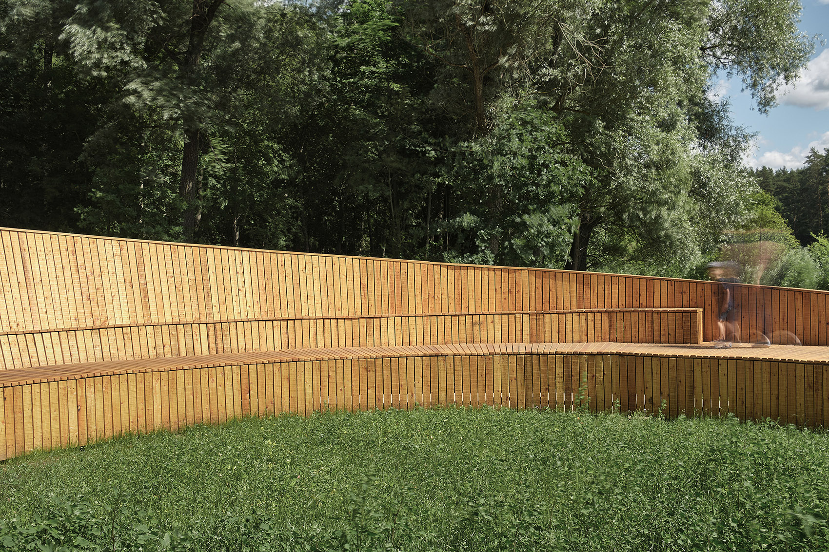 Pedestrian Path and View Terrace in Park of Senses by Didzis Jaunzems ...