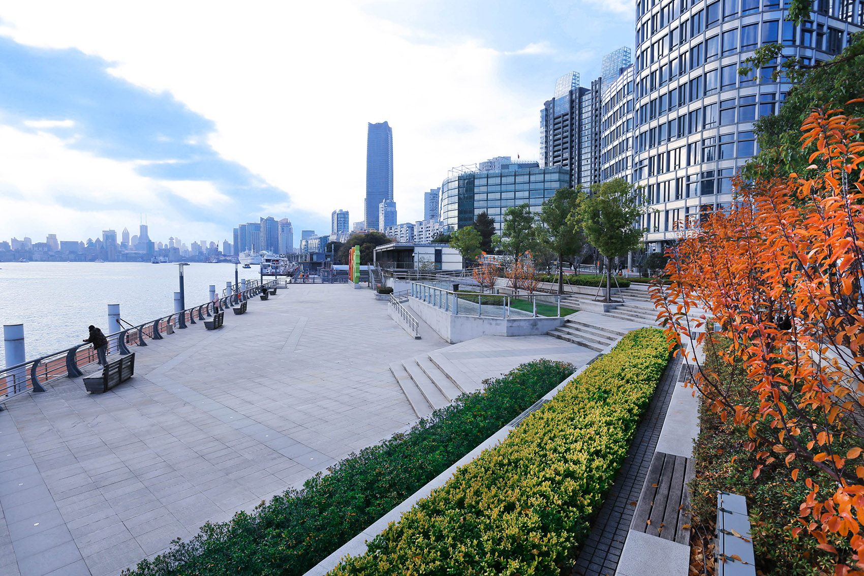 Shanghai north bund riverside mountain block landscape, China by OFFICE ...