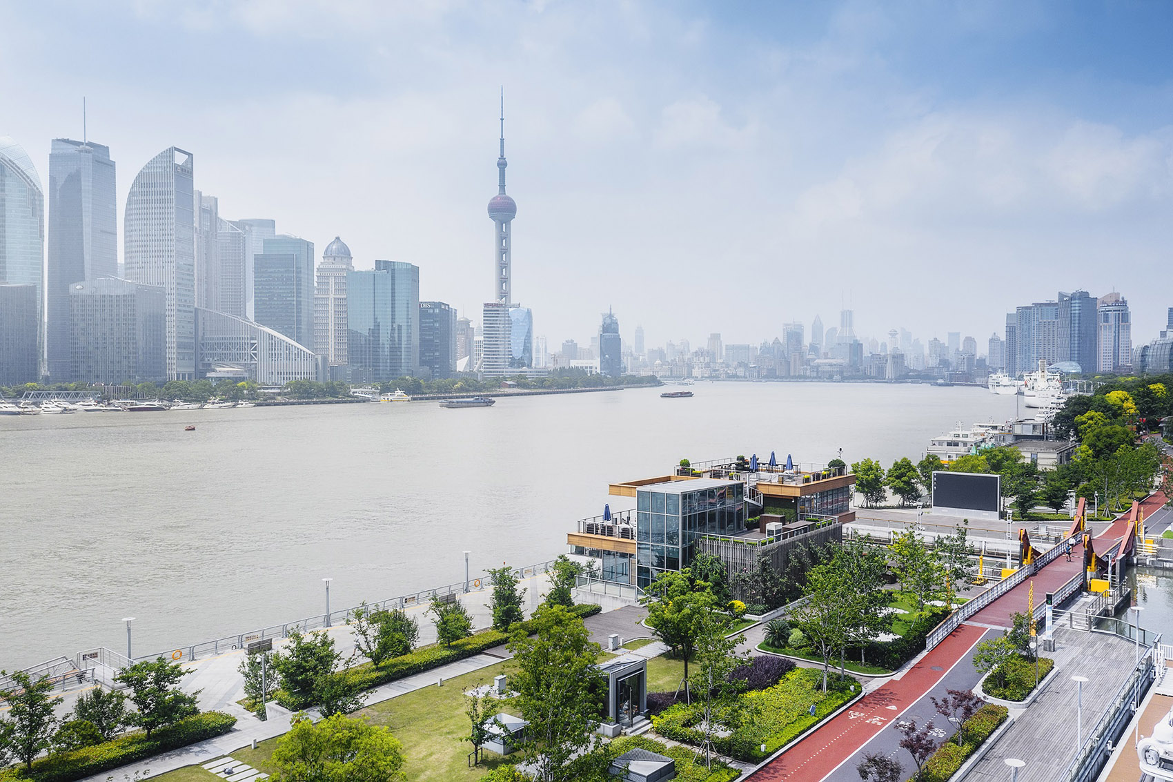 Shanghai north bund riverside mountain block landscape, China by OFFICE ...