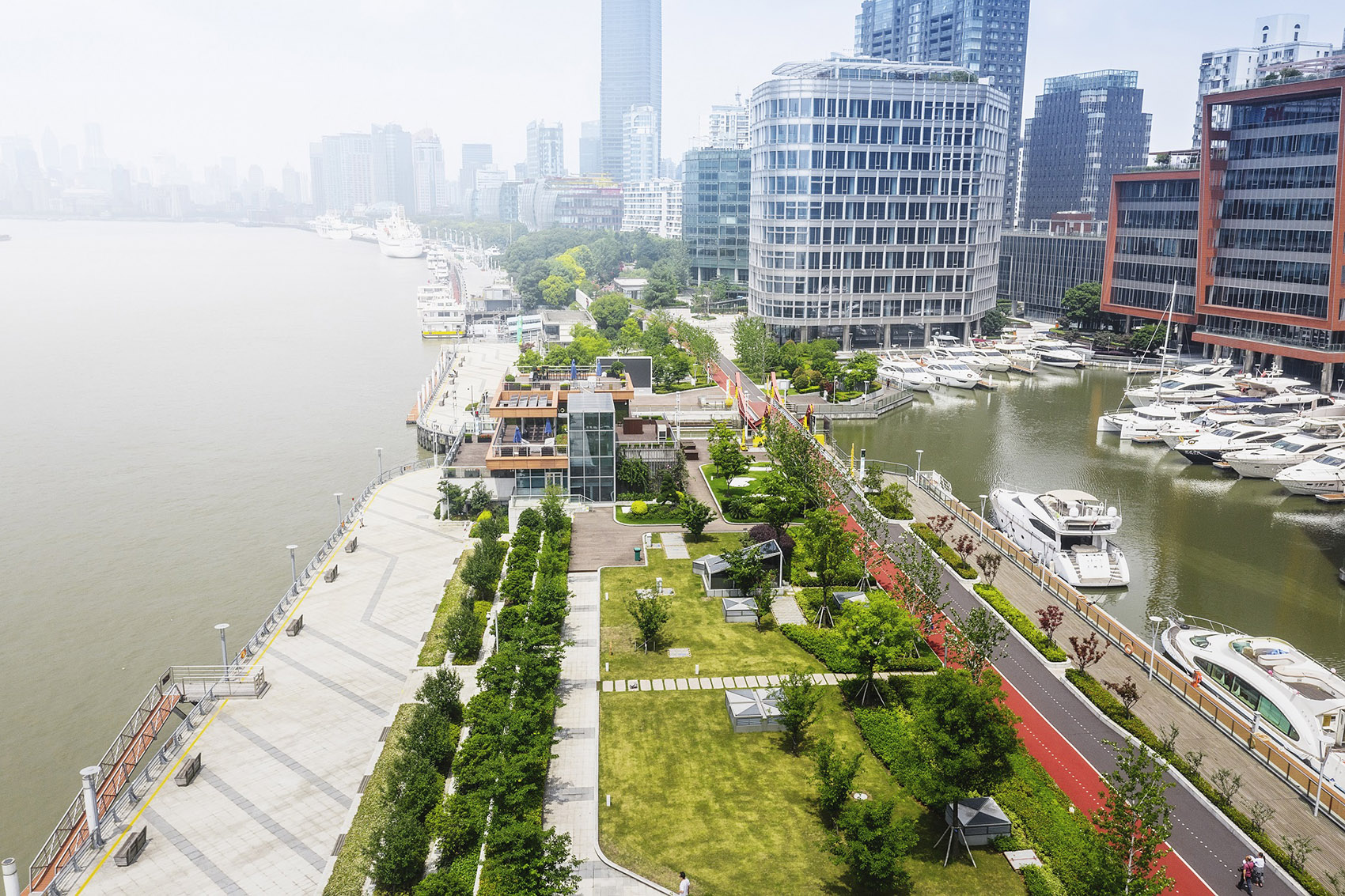 Shanghai north bund riverside mountain block landscape, China by OFFICE ...