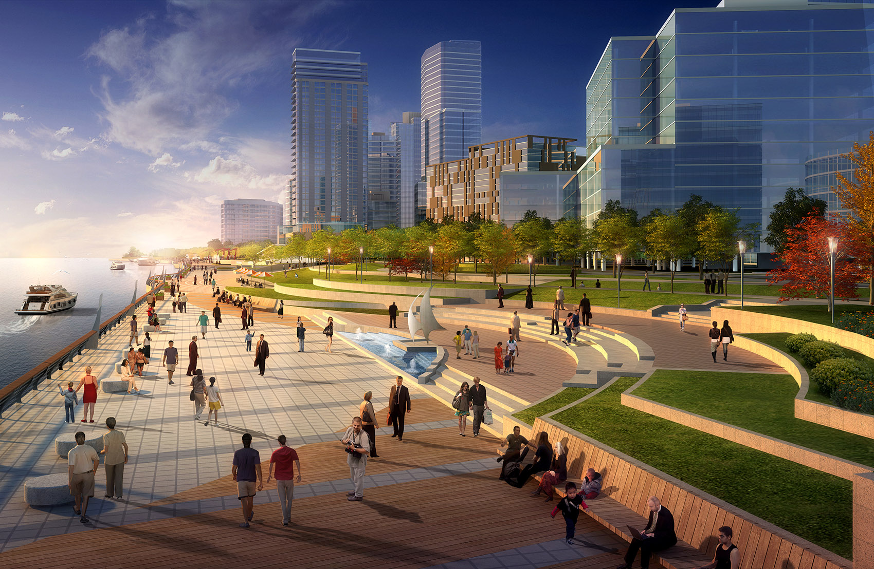 Shanghai north bund riverside mountain block landscape, China by OFFICE ...