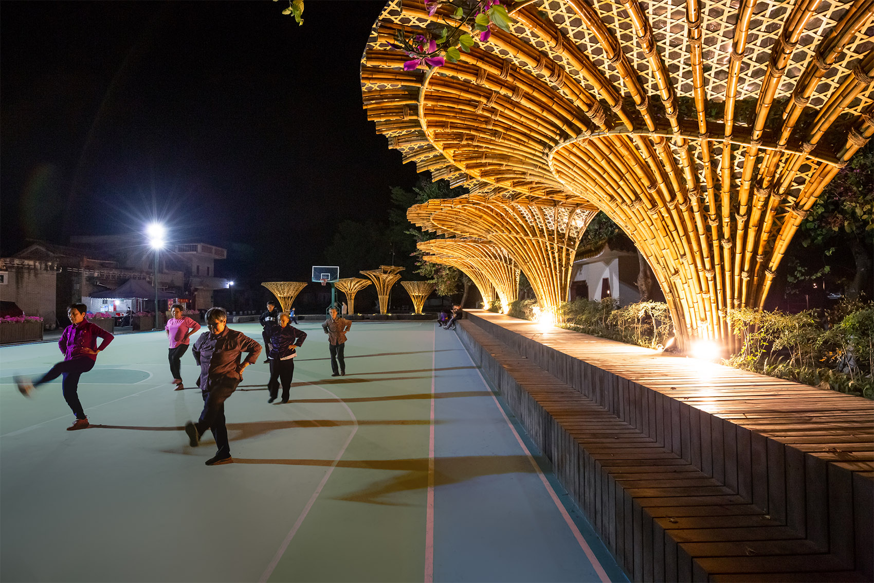 Changqi Stadium Bamboo Corridor, China by cnS + School of Architecture ...