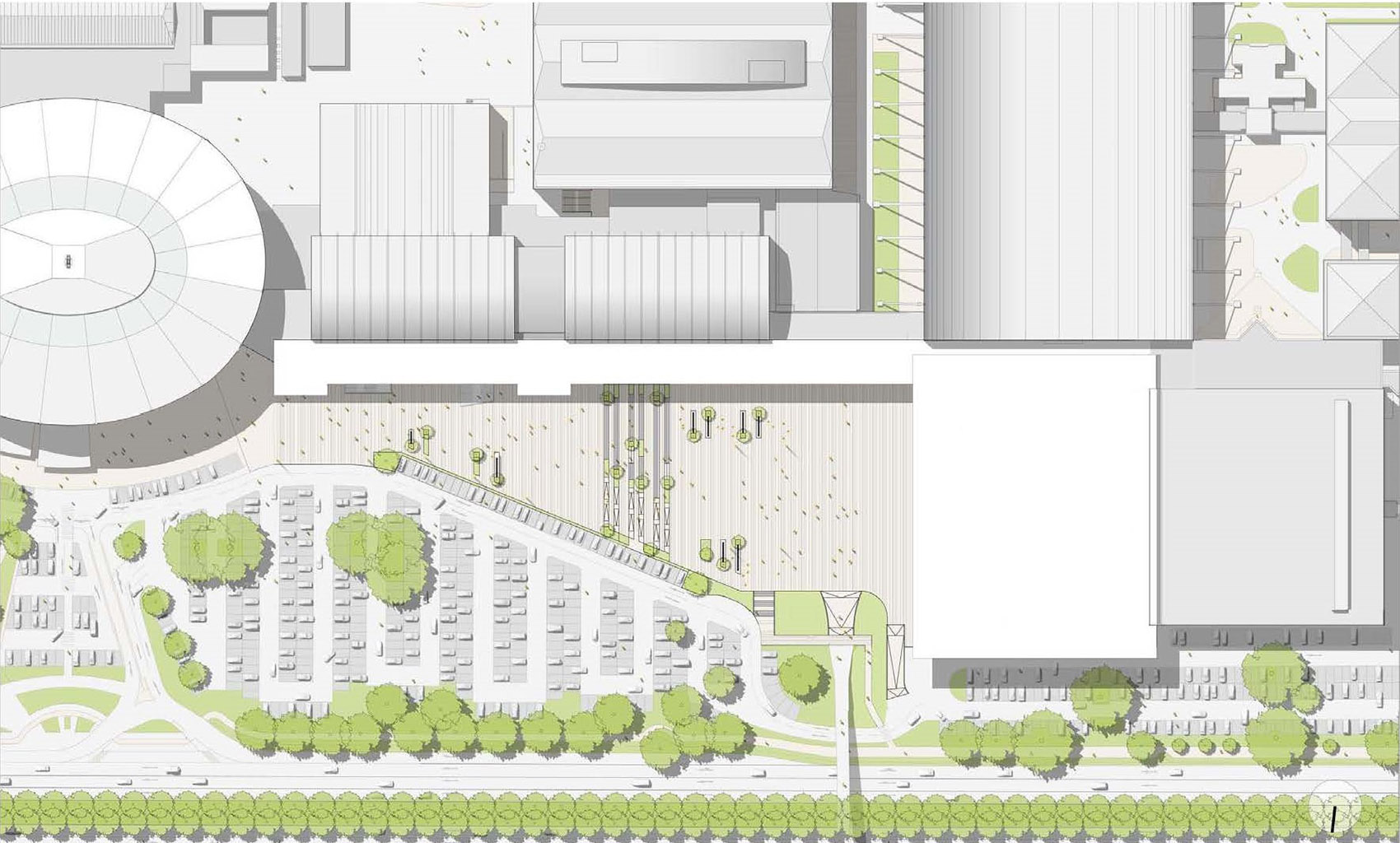 New Entrance to Messe Dortmund Westfalenhallen by HPP Architects - 谷德设计网