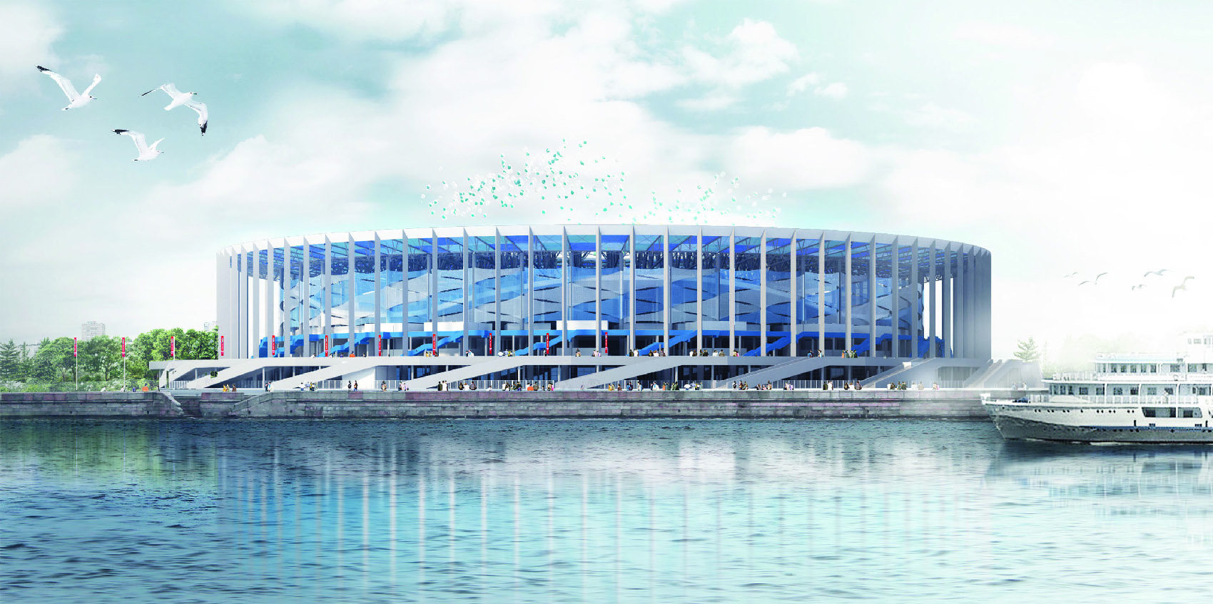 The Football Stadium in Nizhny Novgorod by PI ARENA - 谷德设计网