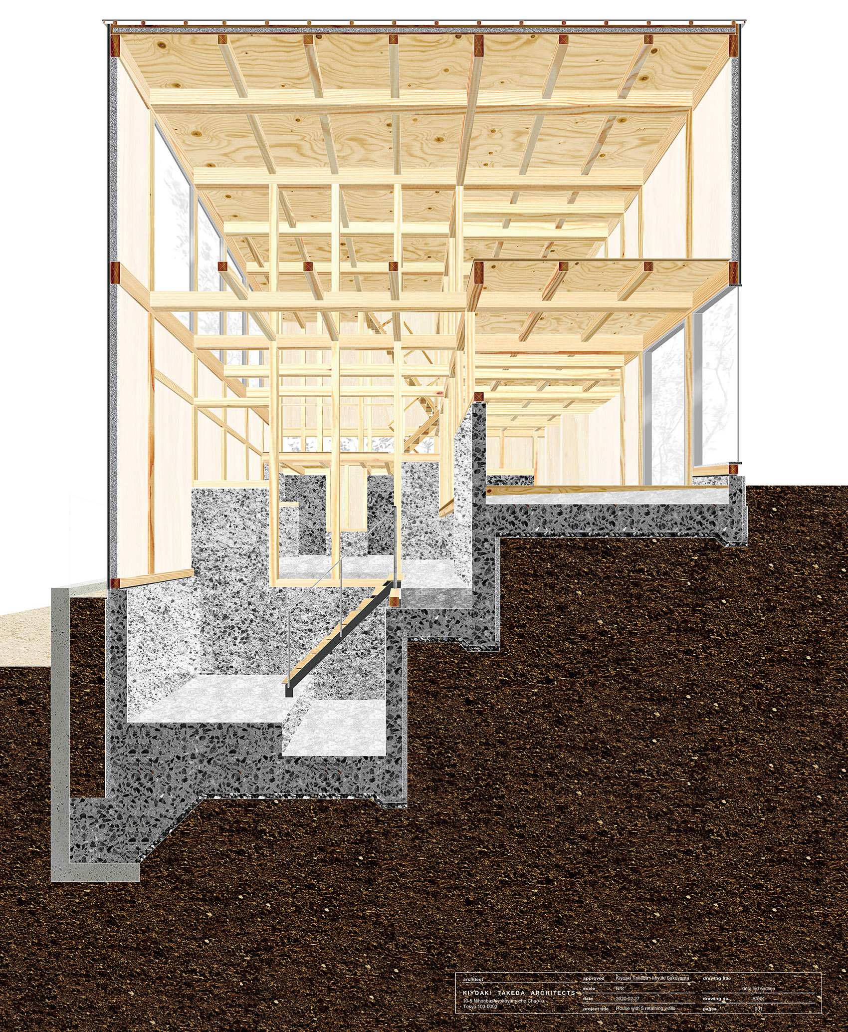 House with 5 retaining walls by Kiyoaki Takeda Architects - 谷德设计网