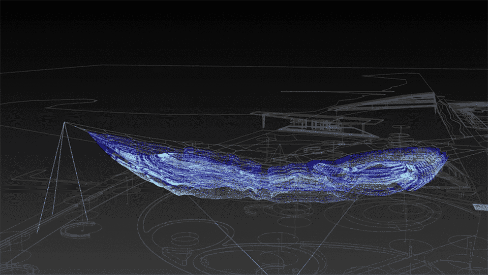 “Bending Arc” Sculpture by Studio Echelman - 谷德设计网