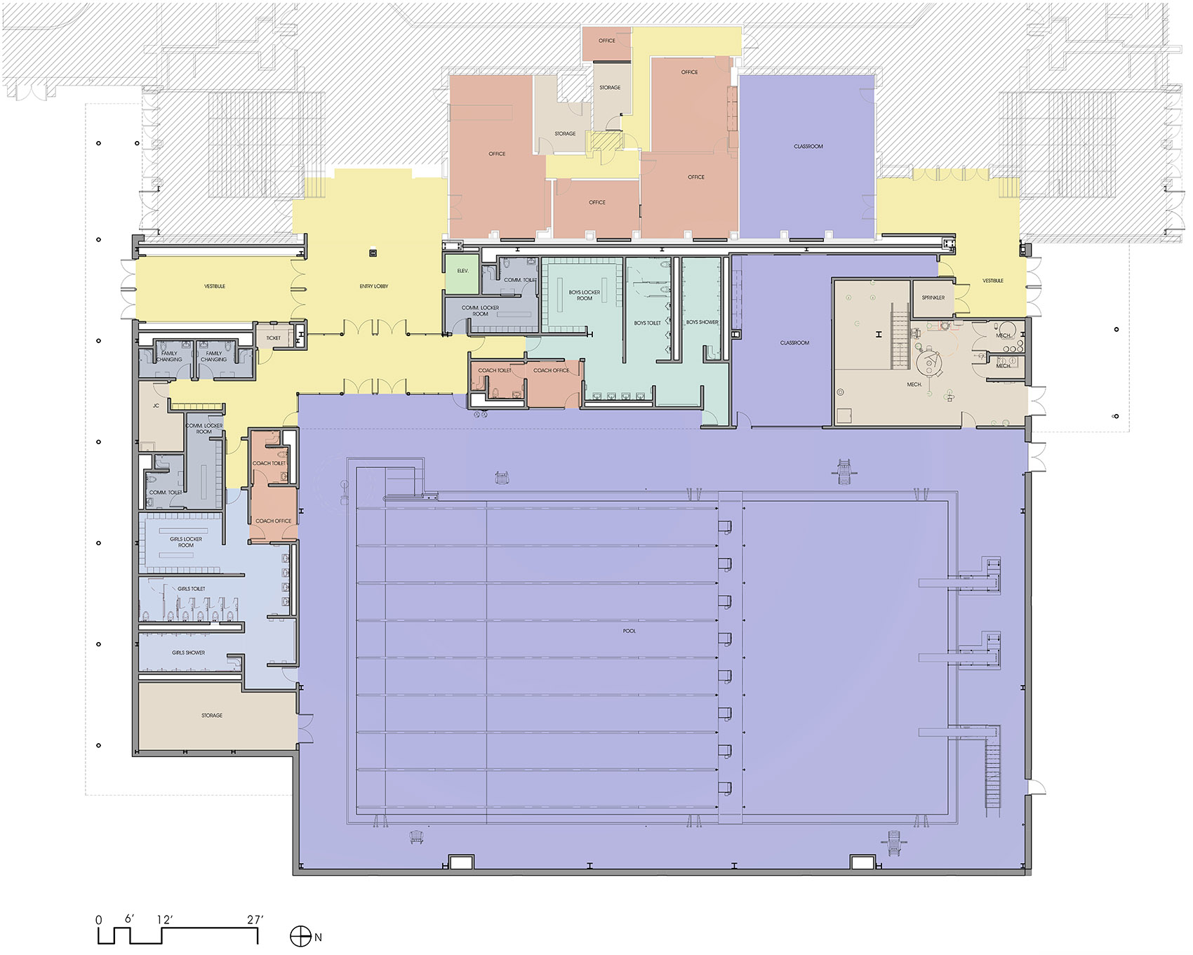Jefferson High School Natatorium, United States by Cordogan Clark - 谷德设计网