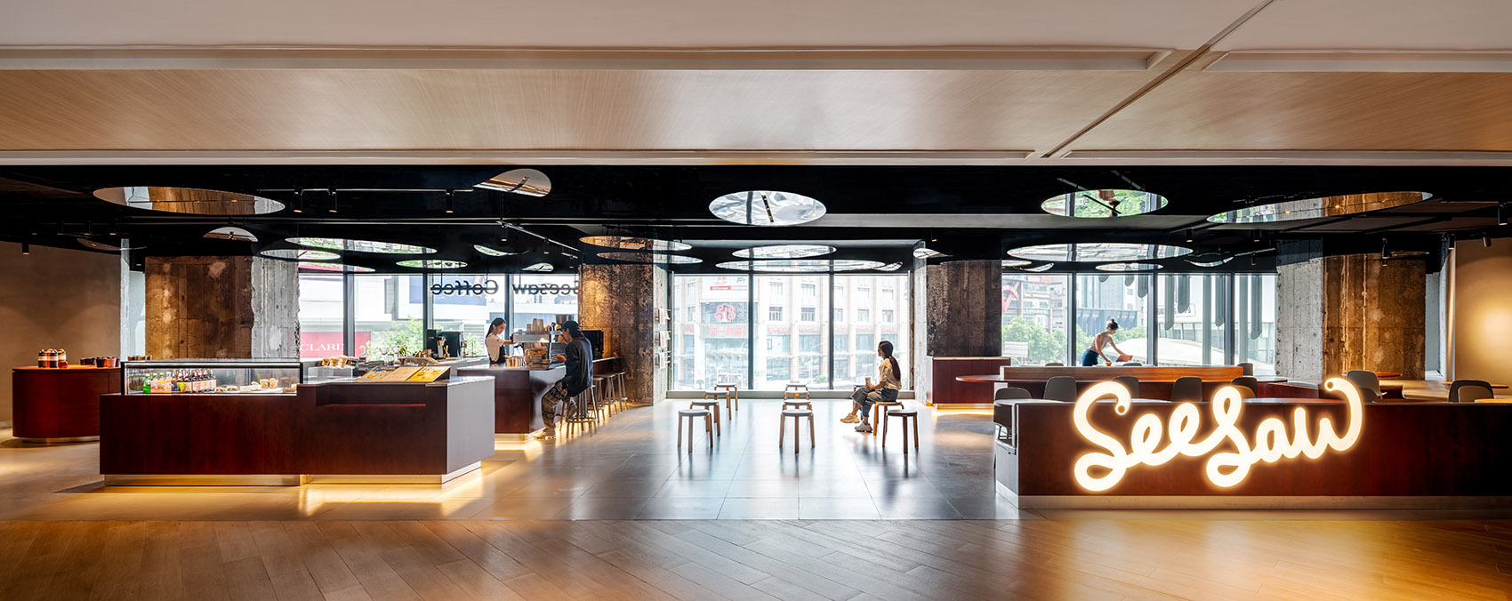 Seesaw Coffee in Huarun Shopping mall, Shanghai by TAKESHI HOSAKA ...