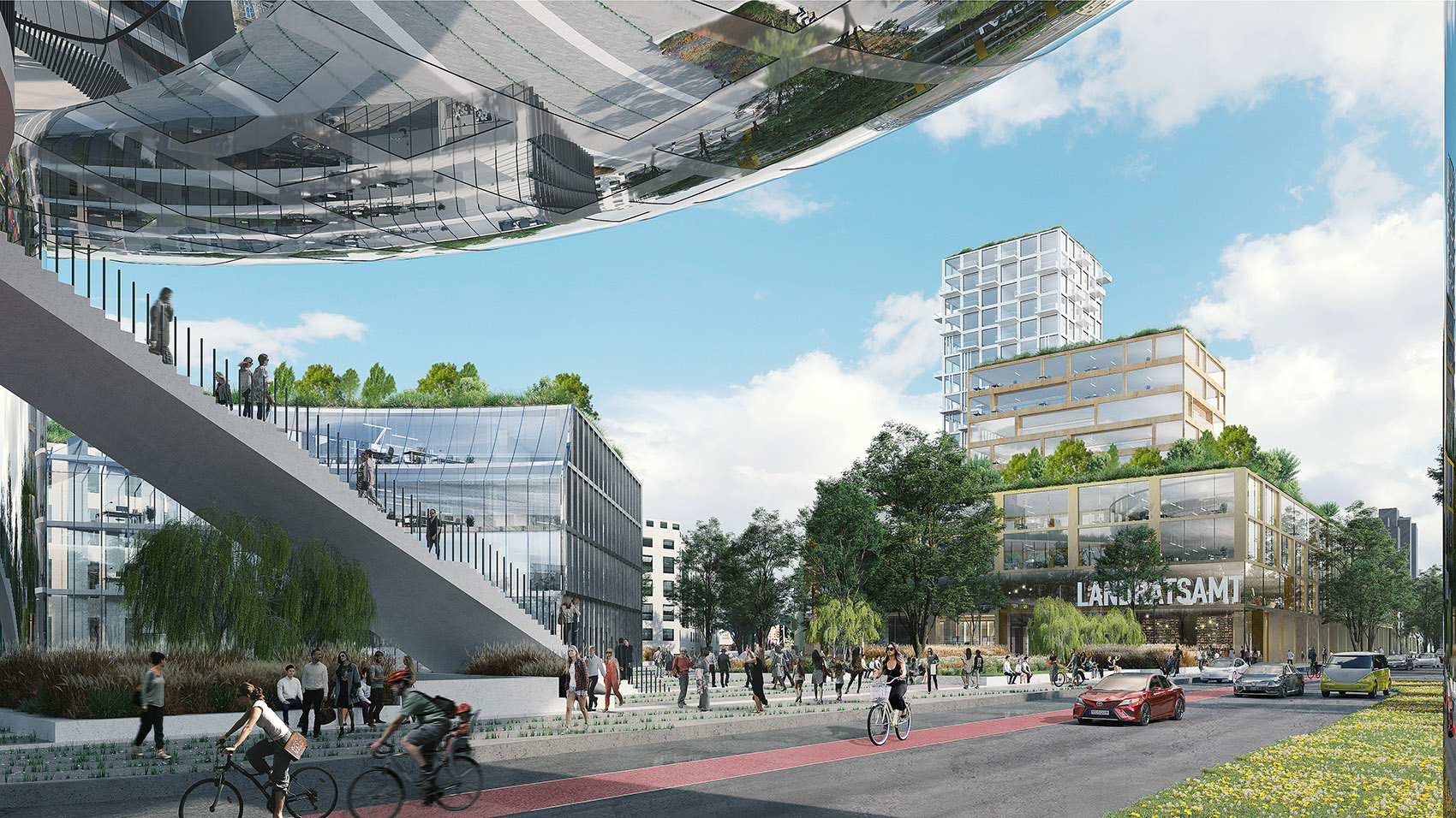 MVRDV masterplan for Ettlinger Tor in Karlsruhe - 谷德设计网