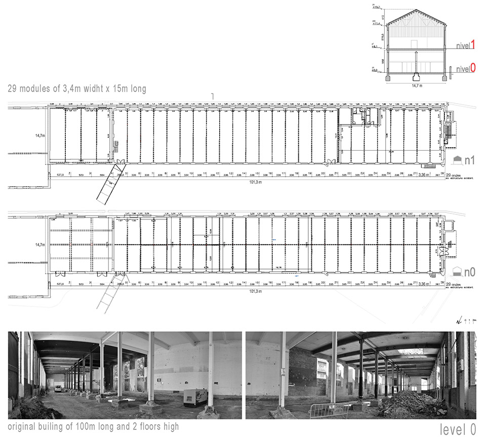 Transformation of the old thread storage building in a social housing ...