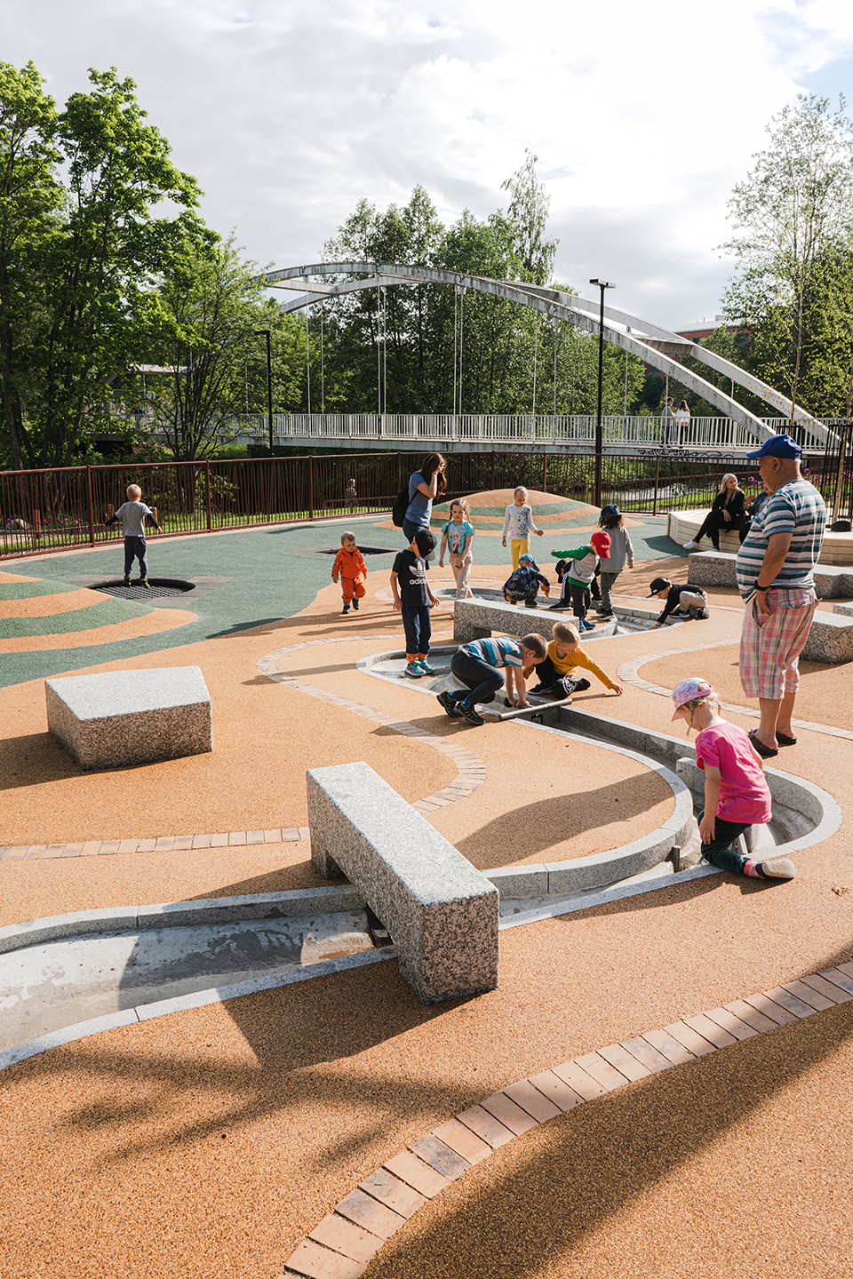 Åvik River Reed Playground and river park by LOCI Landscape Architects ...