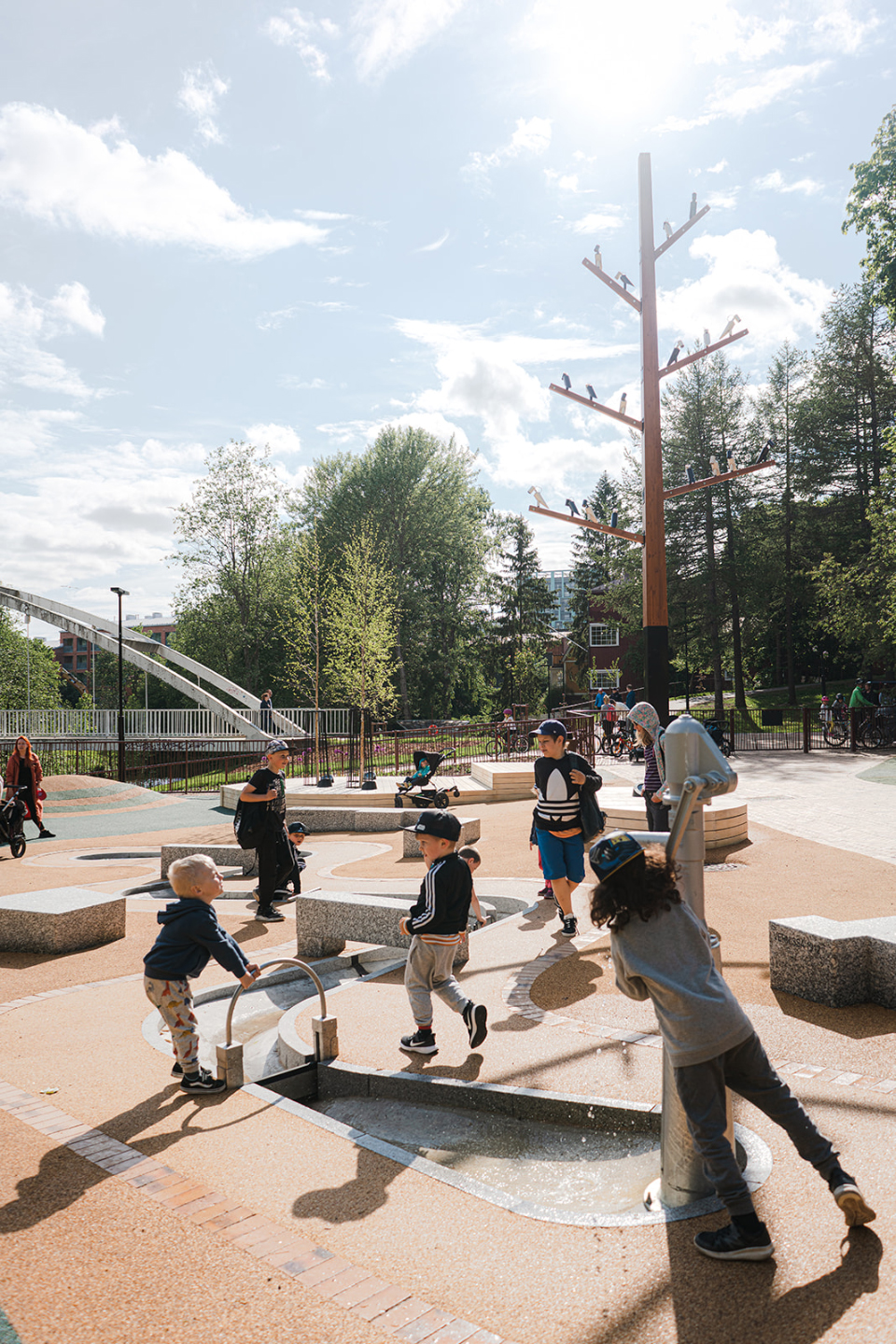 Åvik River Reed Playground and river park by LOCI Landscape Architects ...
