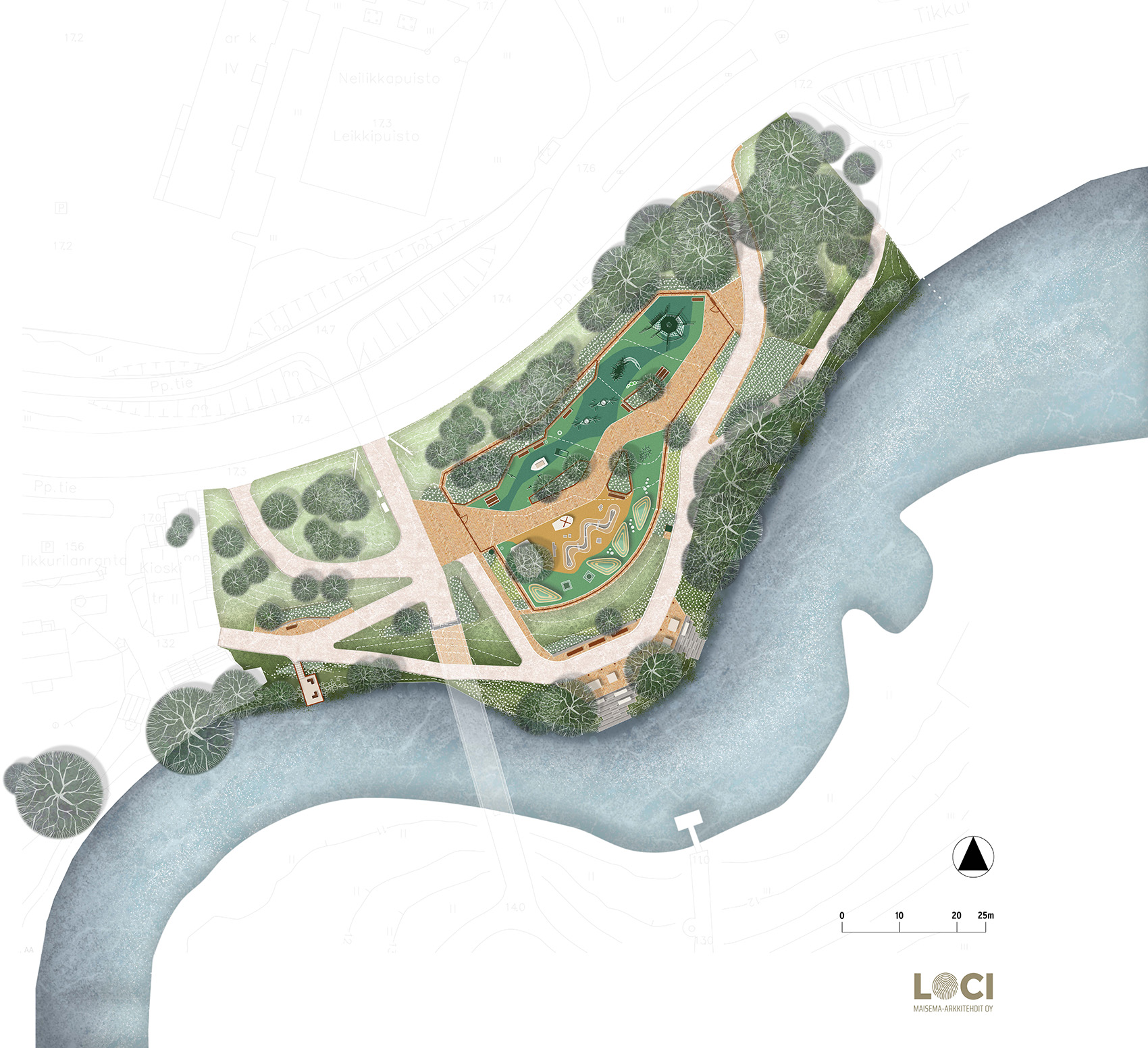 Åvik River Reed Playground and river park by LOCI Landscape Architects ...