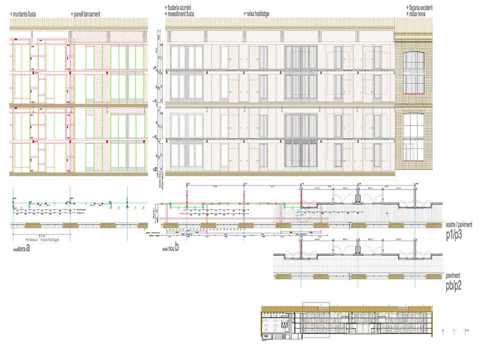 Transformation of the old thread storage building in a social housing ...