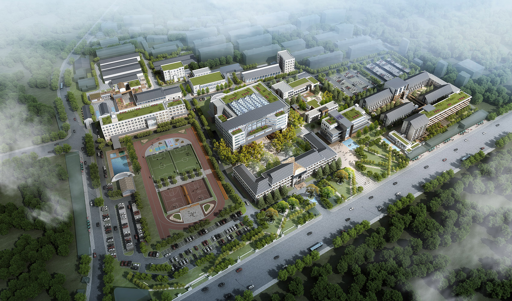Library of Zijin Campus, Nanjing Normal University, China by DUTS ...