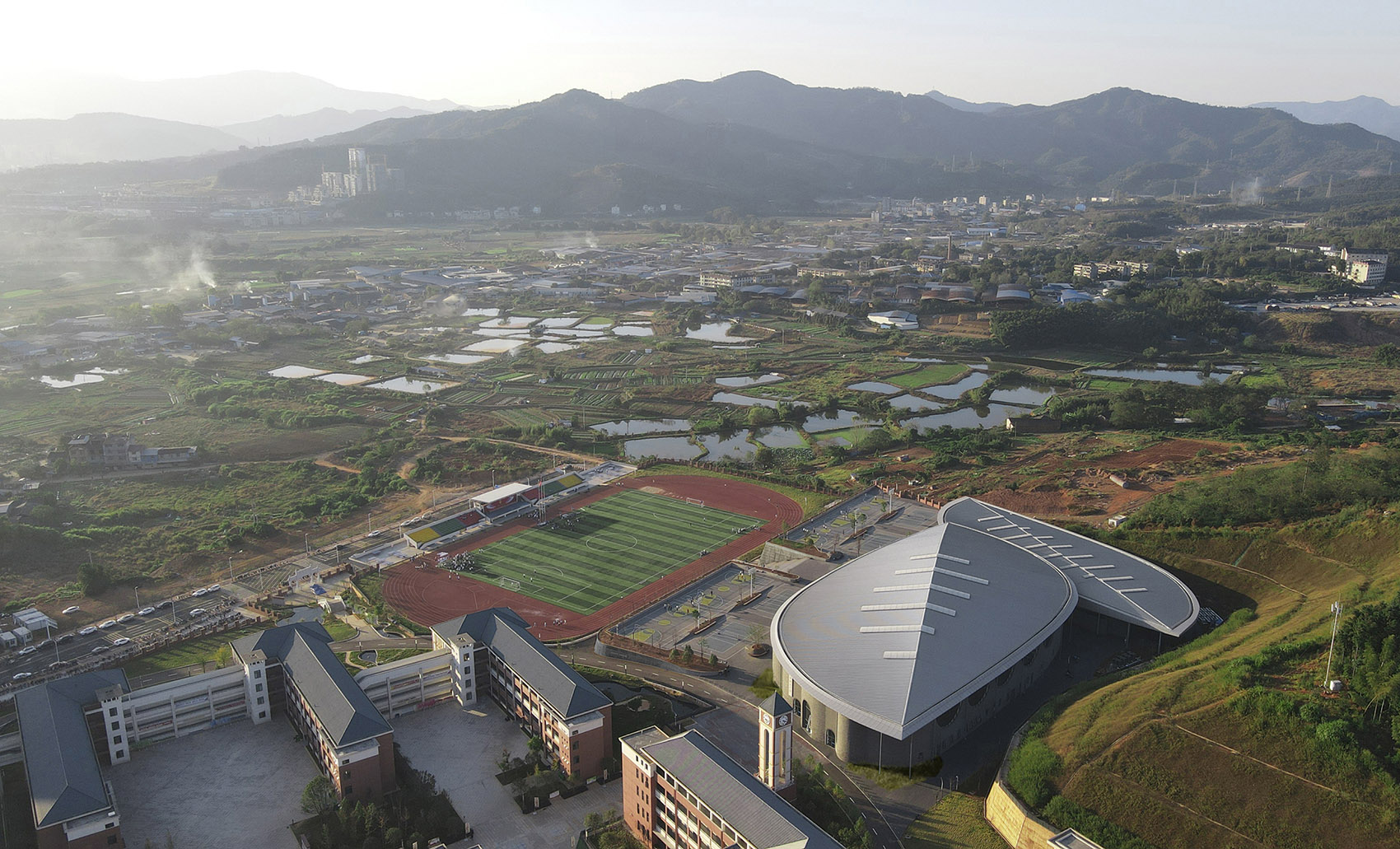 Gymnasium and Swimming Pool of Fujian Jian’ou First High School, China ...