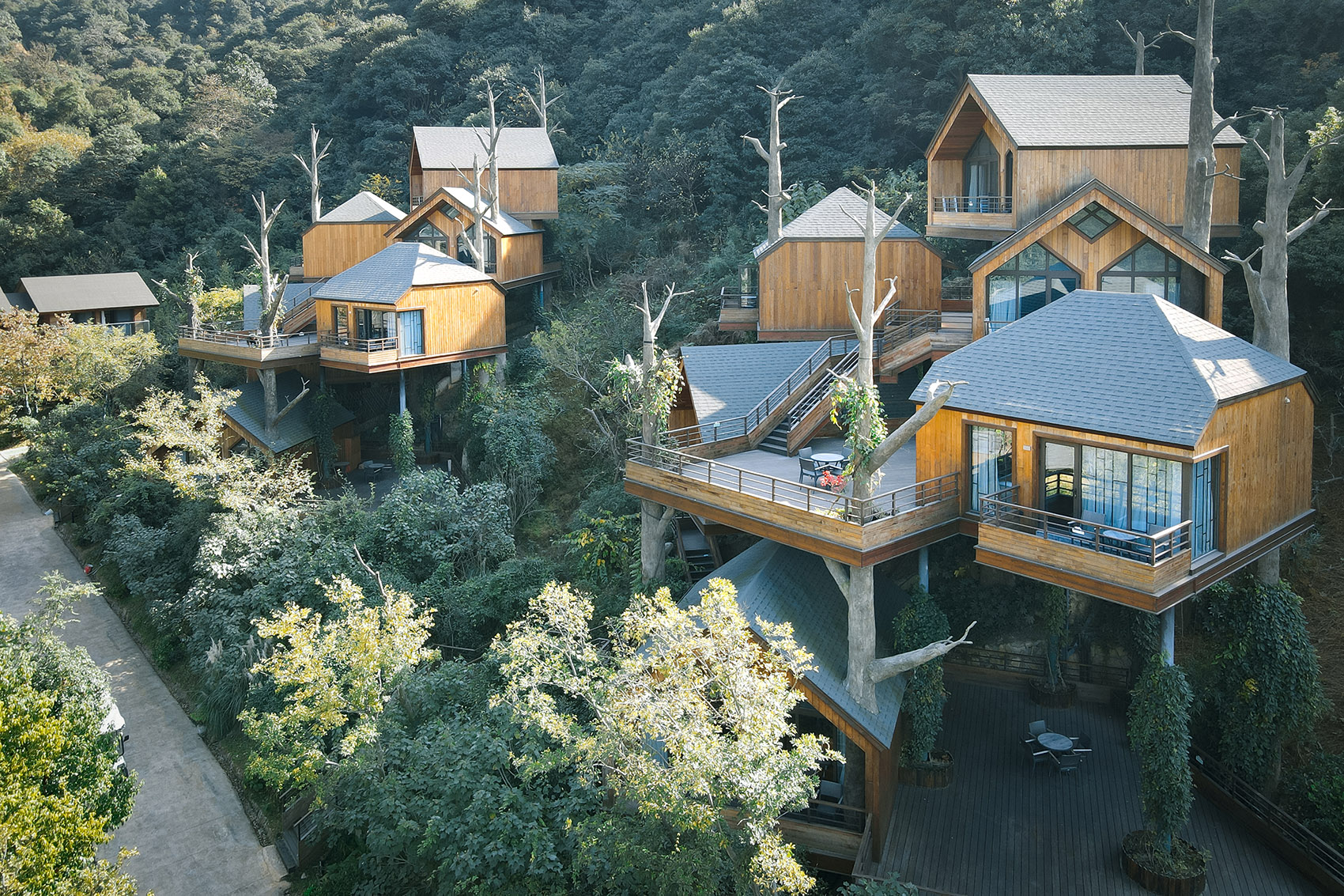 Tree House Design of Senbo Resort Hangzhou, China by WH studio - 谷德设计网