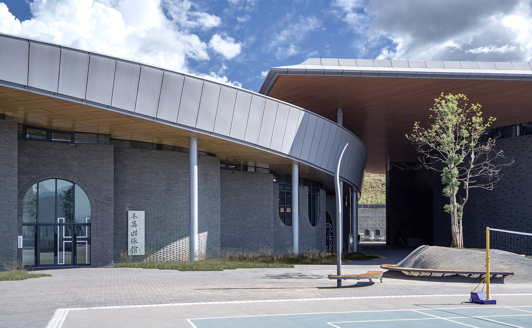 Gymnasium and Swimming Pool of Fujian Jian’ou First High School, China ...