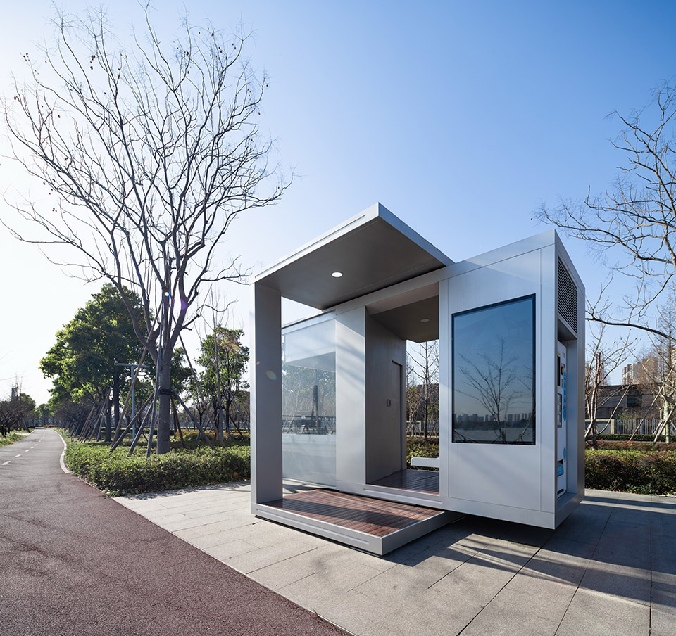 Rotatable Security Kiosk, China by NAN Architects - 谷德设计网