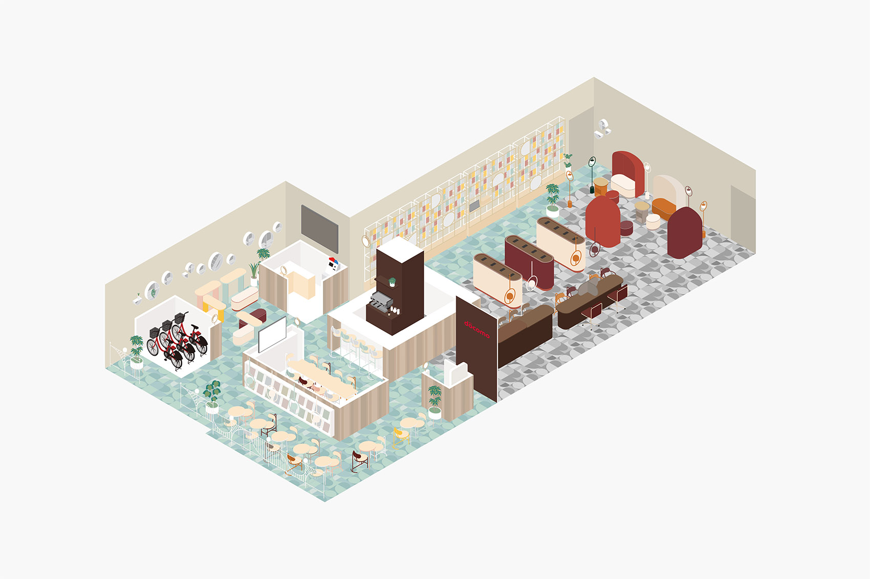 docomo shop + d garden by nendo - 谷德设计网