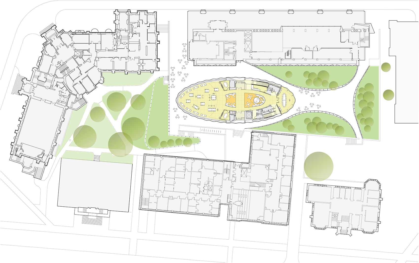 Yale University Center for Innovative Thinking by WEISS / MANFREDI - 谷德设计网