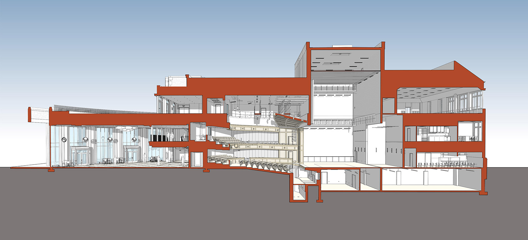 Joan and John Mullen Center for the Performing Arts by VMA - 谷德设计网