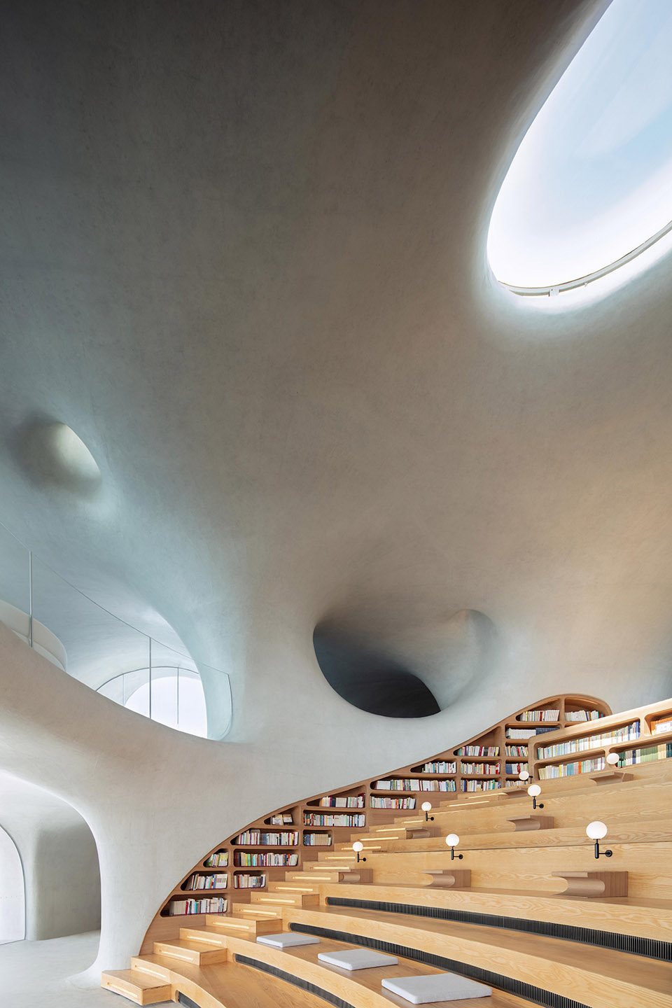 Wormhole Library Interior Design by MAD + LHBY - 谷德设计网